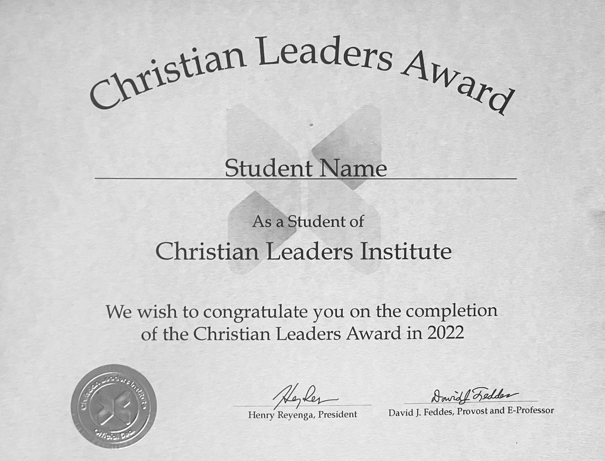 Bible Study Leader Award (Tier 3) – Christian Leaders Ministries