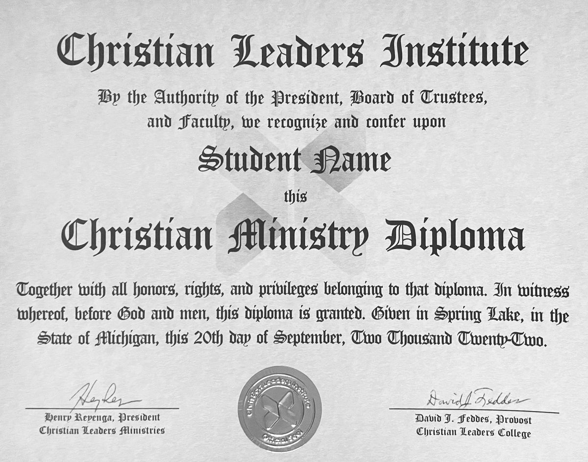 Diploma of Divinity – Christian Leaders Ministries